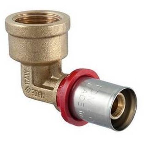 Raccordo curvo femmina a pressare per multistrato 1" x 32