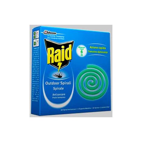 Raid spirali antizanzare confezione 10 pezzi