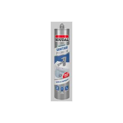 Silicone neutro sanitari soudal 300 ml - bianco
