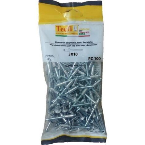 Rivetto a strappo 3,0x10 mm - confezione 100 pezzi