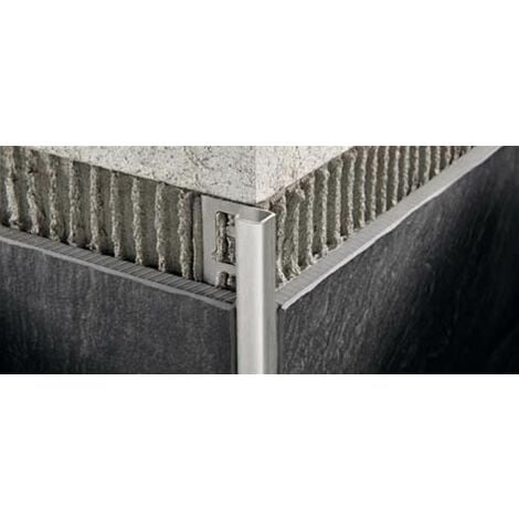 Profilo projolly square h 8 mm acciaio inox aisi 304 satinato barra 2.7 ml