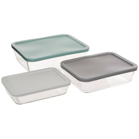 Set di 3 contenitori in vetro - 5five
