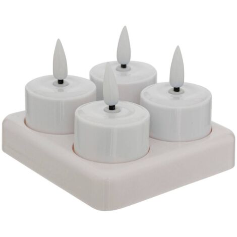 Aitor led candela bianca 10,80x10,50cm - Atmosphera créateur d'intérieur