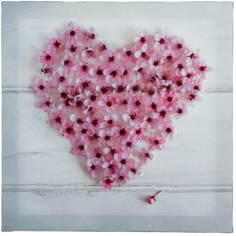 Tela stampata Coeur home 28x28cm - Cuore - Atmosphera créateur d'intérieur