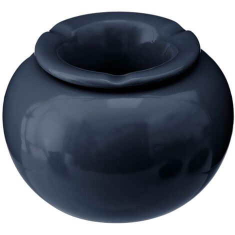 Posacenere rotondo in ceramica Alicia D15cm - Blu notte - Atmosphera ...