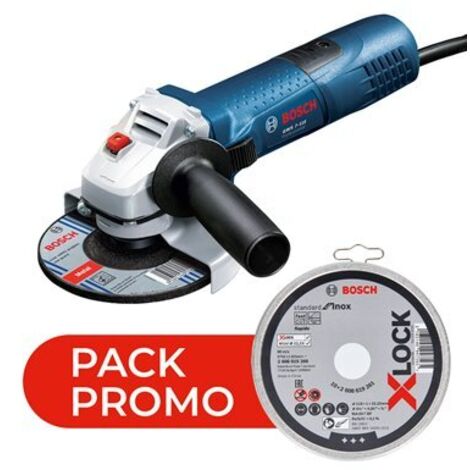 Kit promo gws 7-115 mini grinder + bosch 10 disc can.