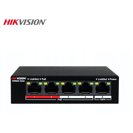 PoE ETHERNET SWITCH 5 PUERTOS 1 Gbps 0,744 Mpps HIKVISION HWS-0105P-35