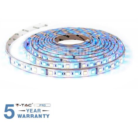 V-TAC LED STRIP 5 MT 300 LED SMD 5050 IP20 MULTICOLOUR RGB+W WARM COLD ...