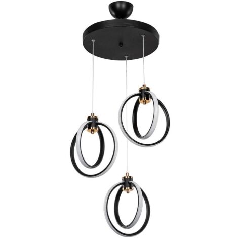 Lampada a sospensione tre punti luce cerchi LED Felicia ASZ1593
