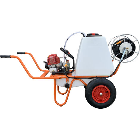 Moteur à essence 2 temps et capacité de 100 litres, avec 2 roues et un ...