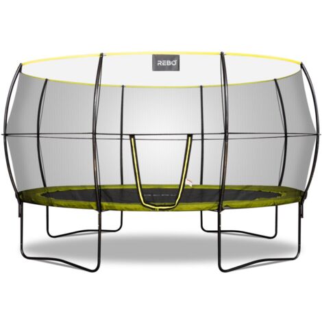 Rebo Oval Base Jump 2 Trampoline With Halo II Enclosure -10 x 14