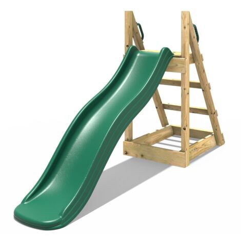 Rebo Children's Free Standing Garden Wave Water Slide with Wooden ...