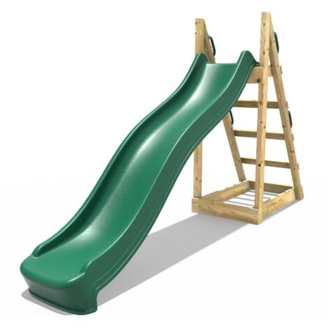 Rebo Children's Free Standing Garden Wave Water Slide with Wooden ...