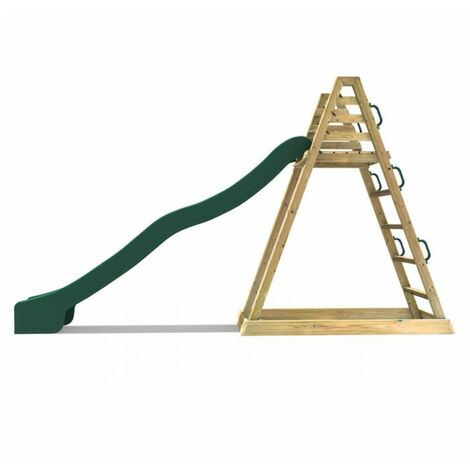 Rebo Children's Wooden Free Standing 10ft Kids Water Slide - Green