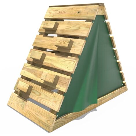 Rebo Mini Wooden Climbing Pyramid Adventure Playset - Green