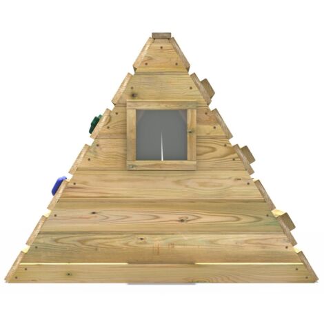 Rebo Mini Wooden Climbing Pyramid Adventure Playset - Green