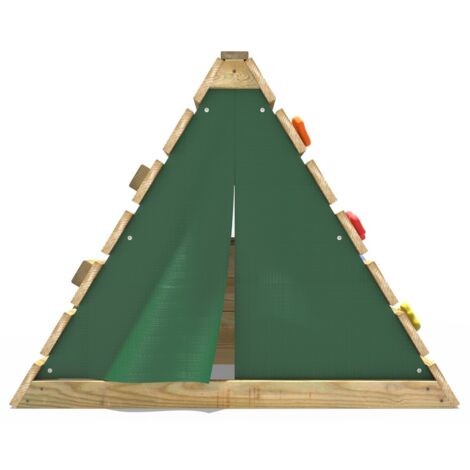 Rebo Mini Wooden Climbing Pyramid Adventure Playset - Green