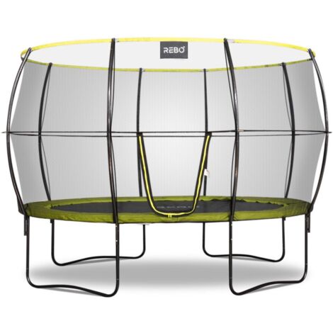 Rebo Oval Base Jump 2 Trampoline With Halo II Enclosure - 11 x 8ft