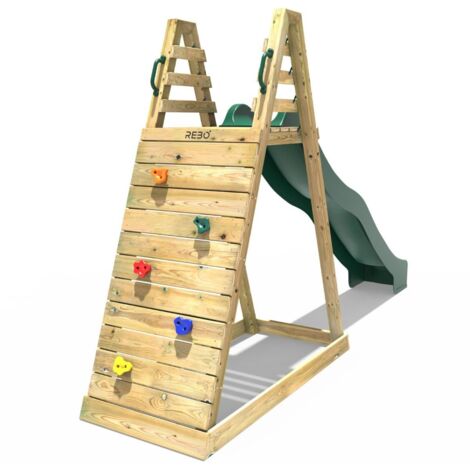 Rebo Children's Wooden Free Standing 10ft Kids Water Slide with ...