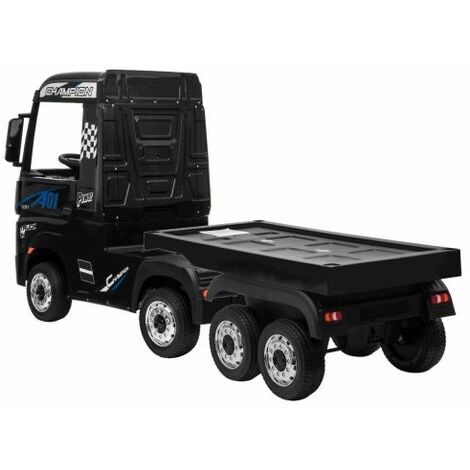 OutdoorToys Licensed Actros 12V Ride On Lorry Trailer - Black