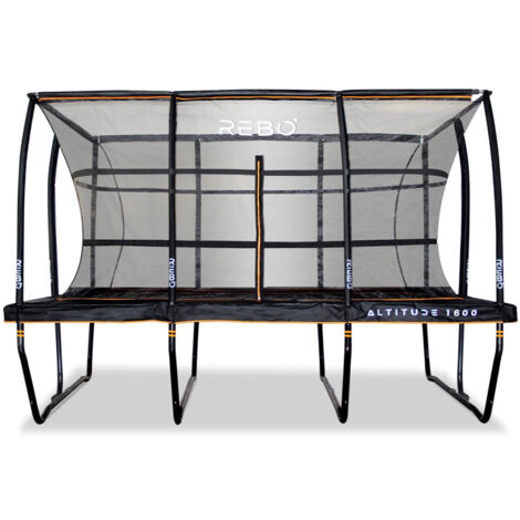 Rebo Altitude Rectangle 12ft x 16ft Trampoline and Safety Enclosure ...