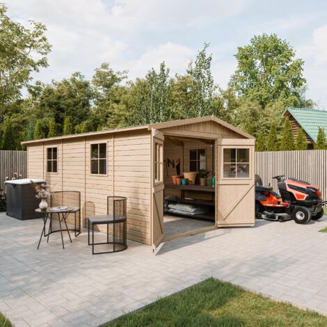 Wooden Garden Shed- Apex Shiplap Wooden Shed 17x11 ft/15m2 - Sheds and ...