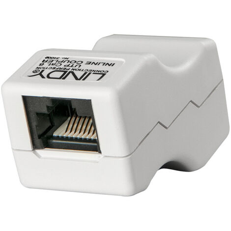 RJ45 UTP Line Coupler Cat.6 Plastic Case unshielded