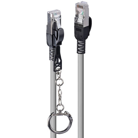 0.3m Cat.6A S/FTP Security Network Cable Grey