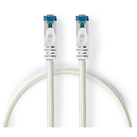 Câble réseau CAT6a S/FTP RJ45 Male RJ45 Male 0.50 m Snagless Rond PVC / Tressé Argent Sachet ...