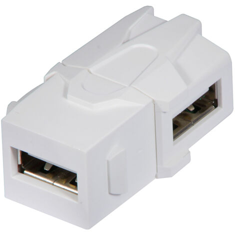 USB-A/A Double Female keystone Keystone modue for wall boxes