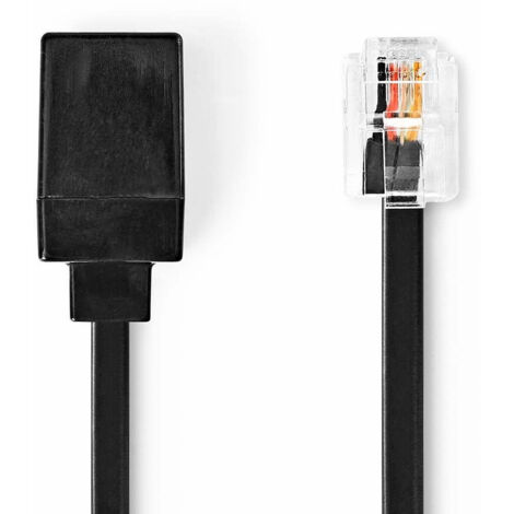 Rallonge de Câble de Télécommunication RJ11 Mâle - RJ11 Femelle 10,0 m Noir