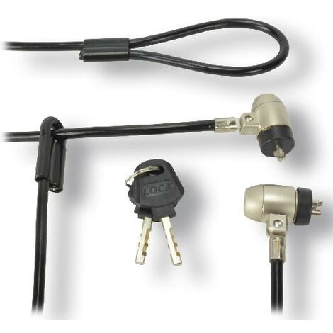MCL - KEY LOCK CABLE LOCK DOUBLE HEAD LOCK - 1.80M + 0.40M