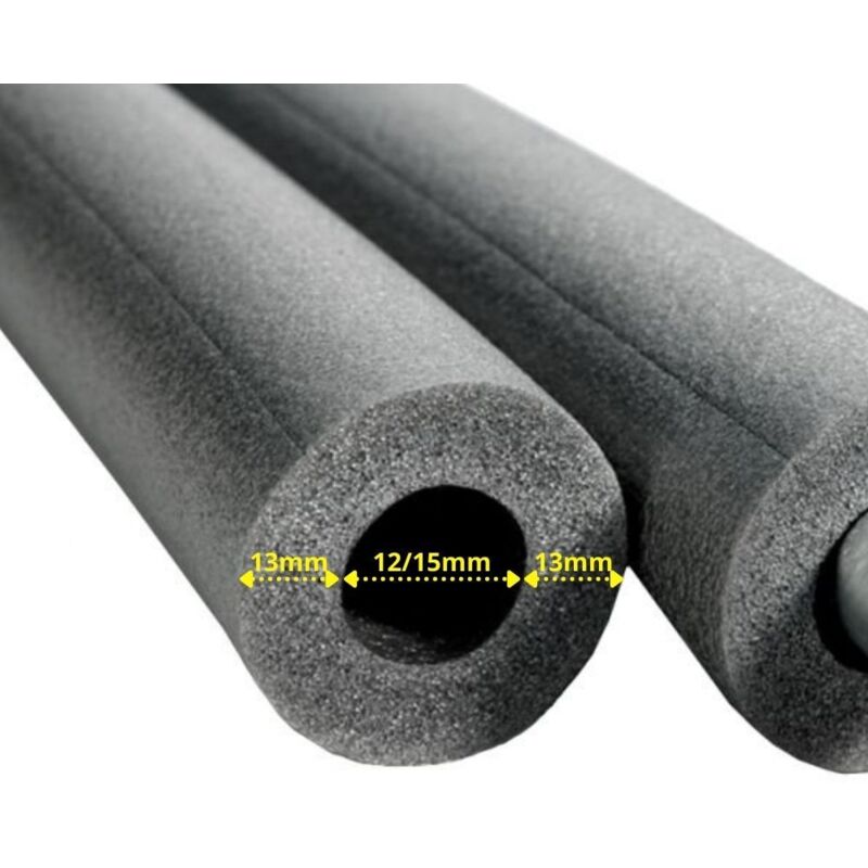Pipe Insulation, 1m, 12/15 mm x 13 mm, Foam Pipe Insulation, Pipe ...