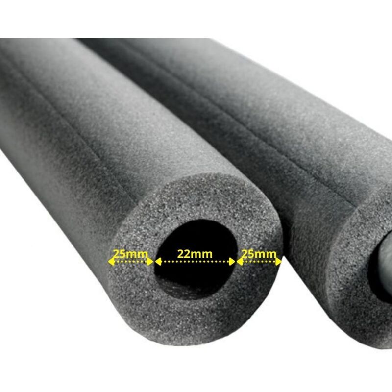 Pipe Insulation, 1m, Ø 22 mm x 25 mm, Insulation Tubing