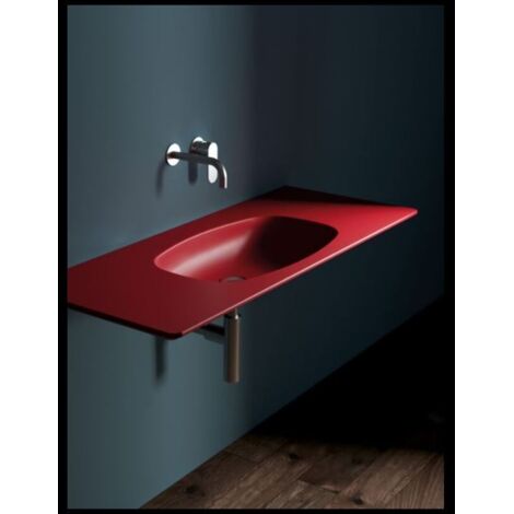 Consolle cm 120 sospesa con piano rubinetteria monoforo - NUDA ...