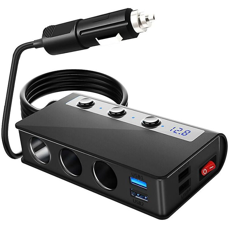 180w Splitter Quick Charge 3.0 Autoladegerat Adapter 12v 24v 4 Port USB Ladebuchse fur Telefon