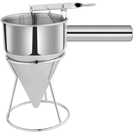 Pfannkuchenteigspender aus Edelstahl, Trichterspender mit ...
