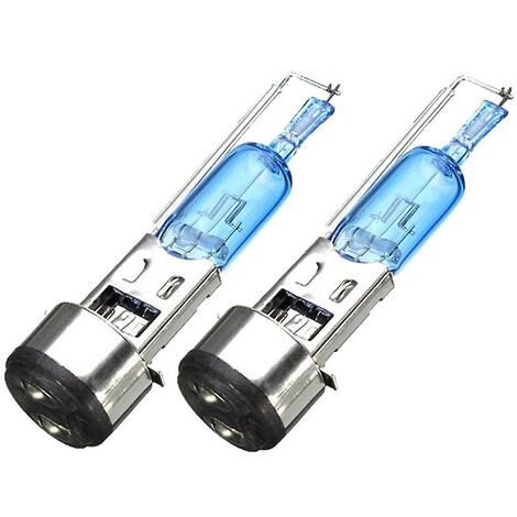2x Ba20d Natural White Halogen Lamp Bulb 50w 4500-5000k Car Head Light ...