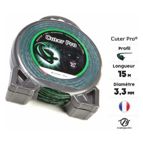 Fil nylon Cuter'Pro 3,3 mm x 15 m Hélicoïdal Blister