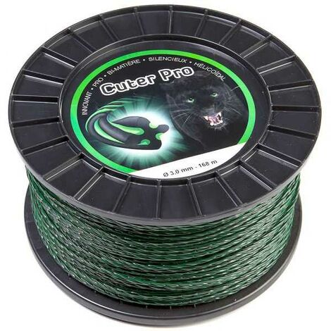Fil nylon Cuter'Pro 3 mm x 168 m Hélicoïdal Bobine