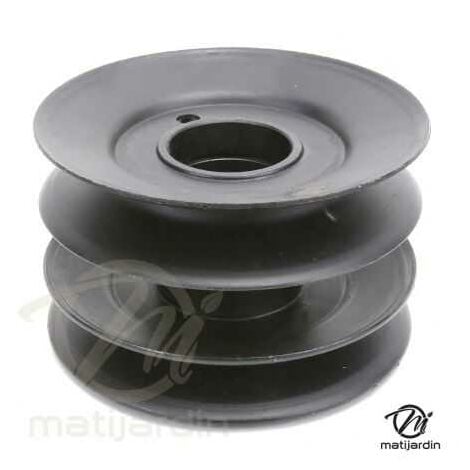 Poulie double pour MTD. N° 756-0638 et 956-0638. Ø 127 mm . Largeur 85 mm