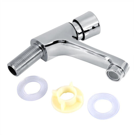 DEWIN Public Ktchen Bathroom Chrome Plated Self Closing Water Saving ...