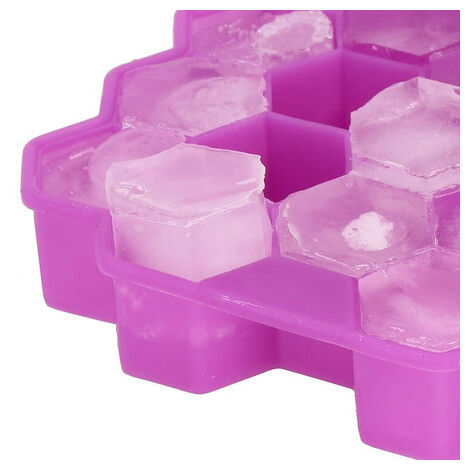Molde de hielo de silicona flexible, bandeja de 37 cubos de hielo ...
