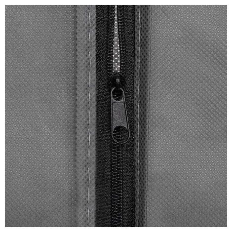 Funda para Ropa y Traje Gris con Cierre y Ventanilla
