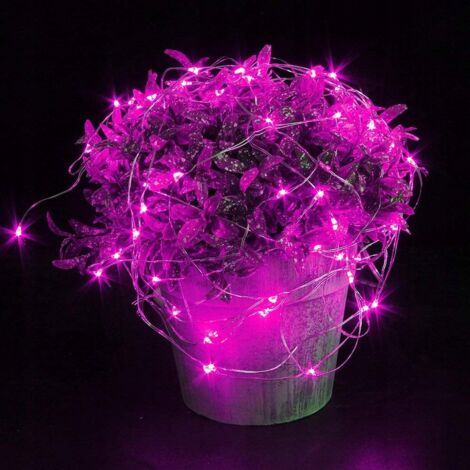 Luces Navideñas 20 Luces LED a Pilas Color Rosa