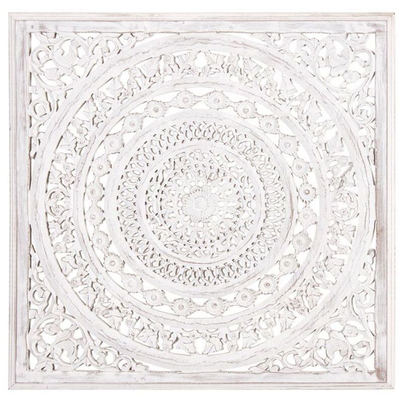 Decoración de pared tallada medio blanqueada