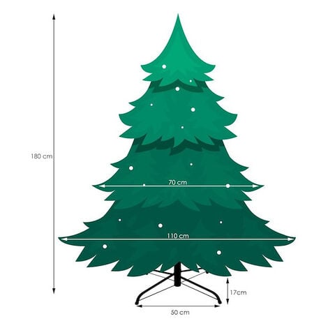 Künstlicher Weihnachtsbaum Deluxe Fichtenbaum 180 cm 3D-Christbaum ...