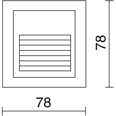 Empotrable pared KARI IP30 LED SMD 1W 27lm CRI80 5000K Aluminio anodizado