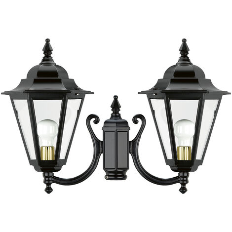 Luminaria para poste 2 brazos ELITE 6 IP43 E27 2x70W 450mm Cristal ...