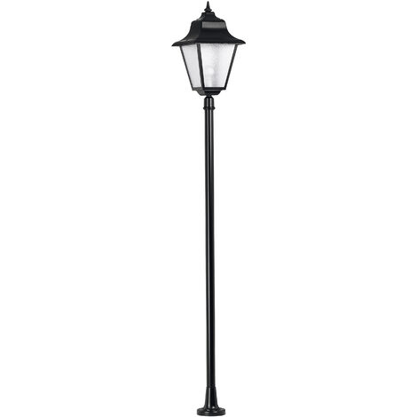 Luminaria para poste ROB IP43 E27 70W 560mm Cristal transparente Negro